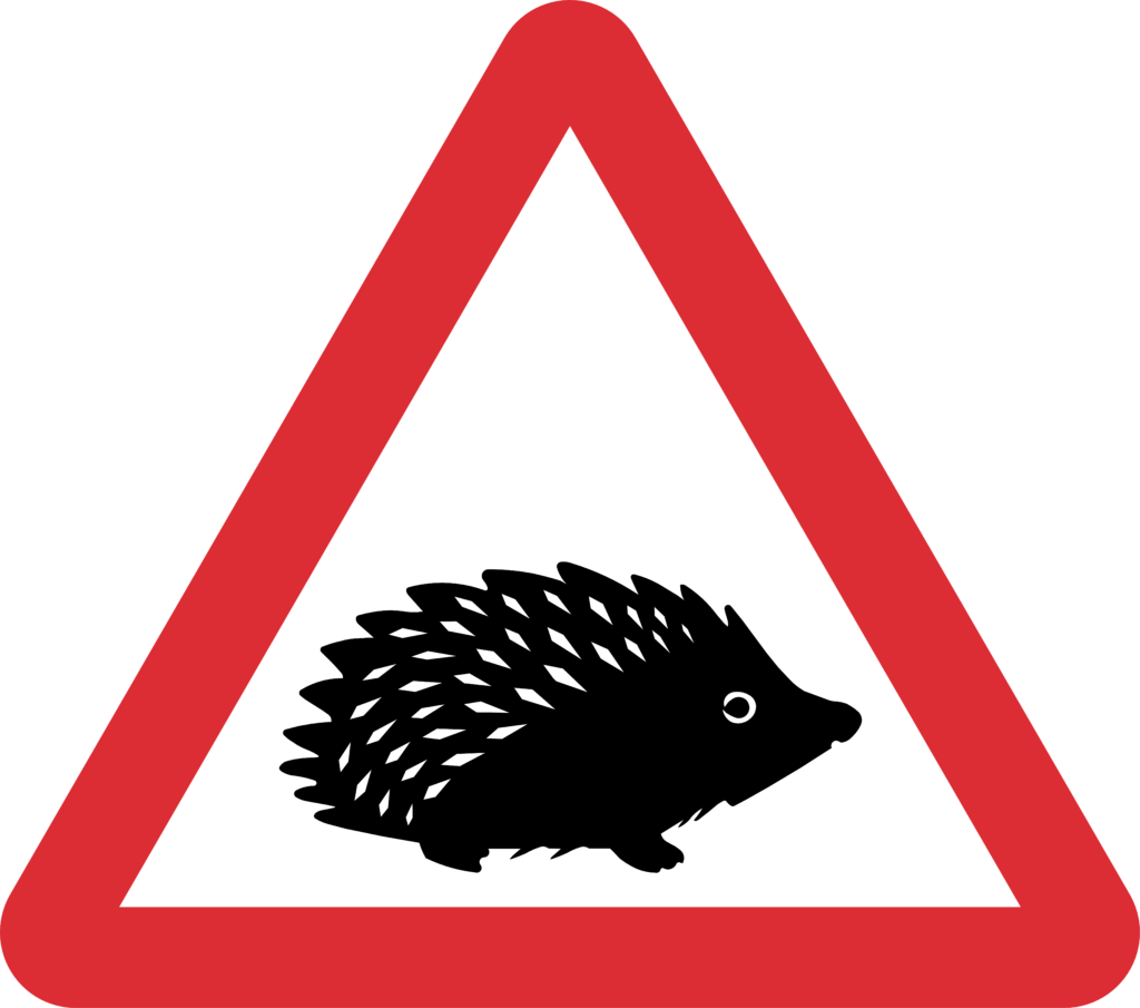 Warning-sign-small-wild-animals - Hedgehog Street